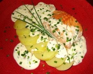 Pavé de Saumon à la crème de ciboulette – Toutes Recettes