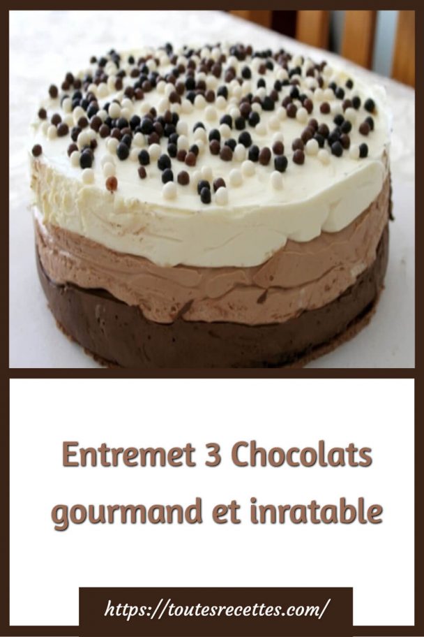 Entremet 3 Chocolats gourmand et inratable – Toutes Recettes