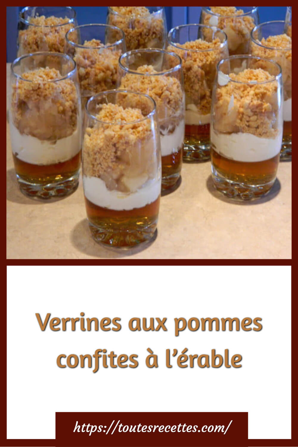 Verrines aux pommes confites à l’érable – Toutes Recettes