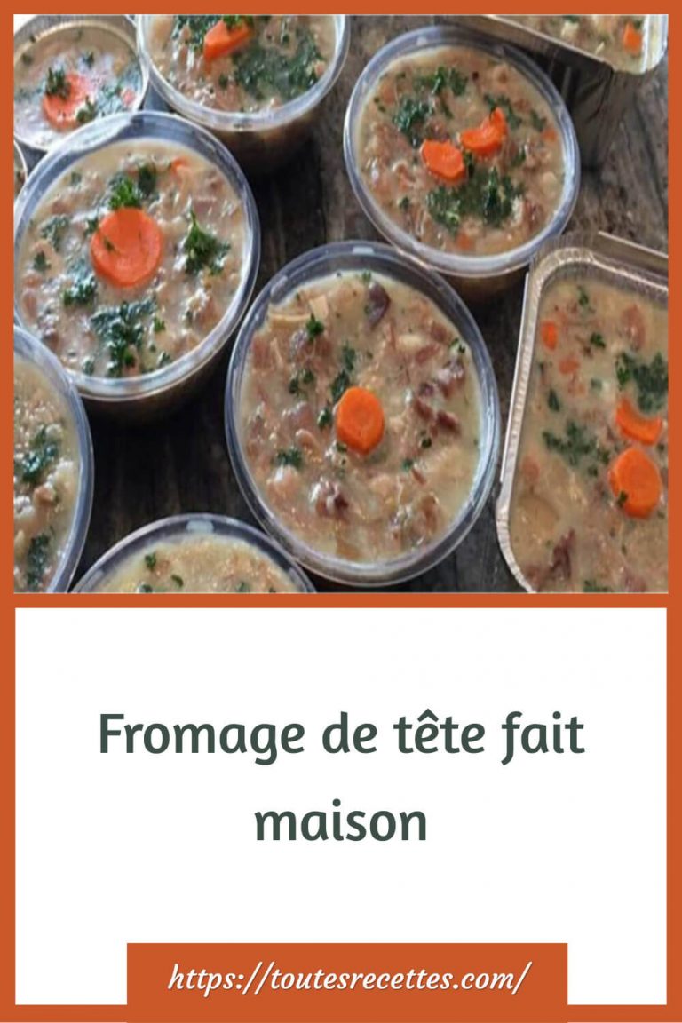 Fromage de tête fait maison – Toutes Recettes